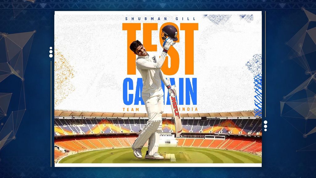 Shubman Gill named India’s new Test captain